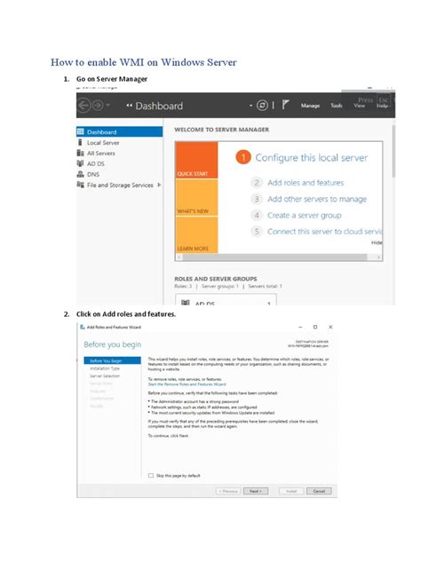 Enable Wmi And Add Windows Server To Monitoring Pdf Microsoft Enable Wmi And Add Windows Server To Monitoring Pdf Microsoft