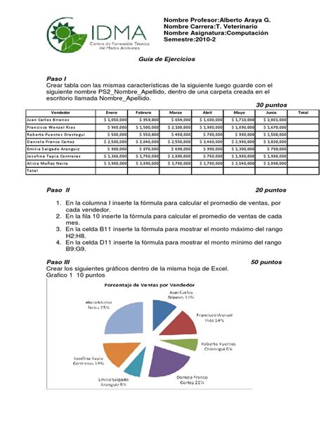 Prueba Excel Basico Pdf Hoja De Cálculo