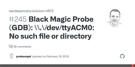 Black Magic Probe Gdb Devttyacm0 No Such File Or Directory · Issue 245