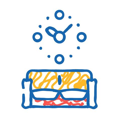 Clock Design Tool On Wall Icon Doodle Illustration Vector Art