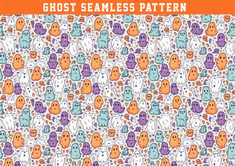 Halloween Ghost Seamless Pattern Graphic By Seasonal Creative Fabrica