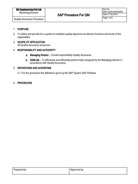 29sap Qm Sop Pdf Quality Assurance Business