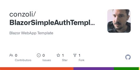 Github Conzoliblazorsimpleauthtemplate Blazor Webapp Template