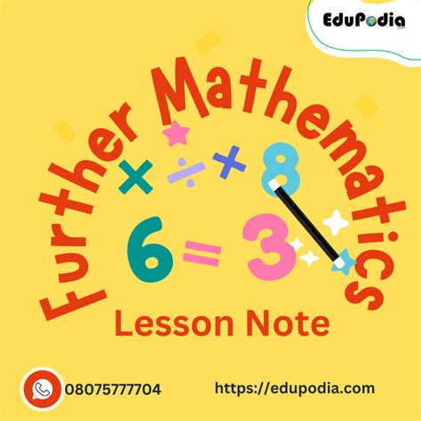 First Term Ss2 Further Mathematics Lesson Note