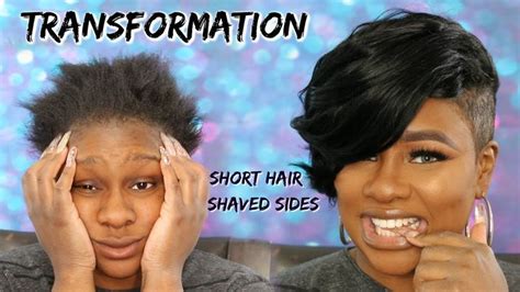 Short Hair Shaved Sides Pin Curl Tutorial Short Hair Shaved Sides Shaved Sides Shaved Side