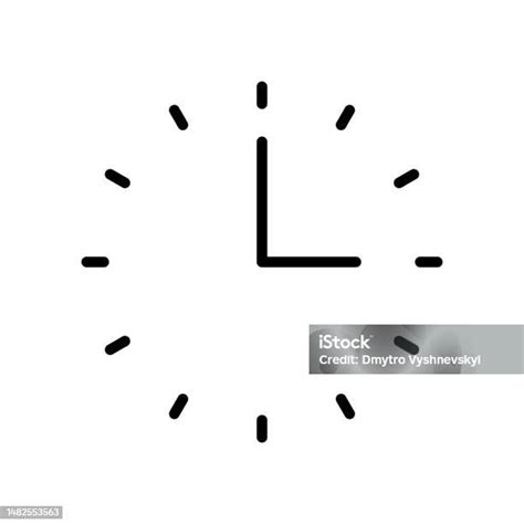 Icône Vectorielle De Contour Dhorloge Icône De Vecteur De Stock