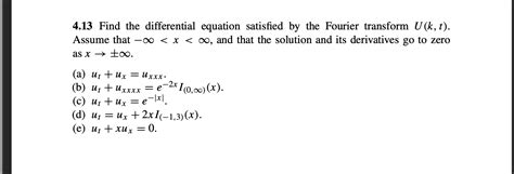 Solved 413 Find The Differential Equation Satisfied By The