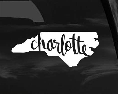 Charlotte North Carolina Vinyl Decal Sticker By Dandymark On Etsy