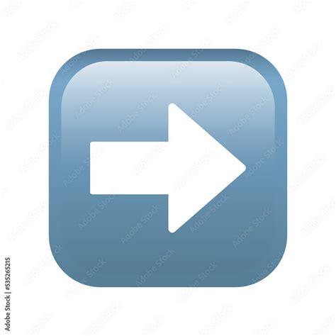 Right Arrow Button Emoji Icon Multimedia Symbol Modern Simple Vector