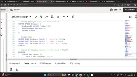 Mastering Oracle Sql Cursor And Trigger Examples Dev Community