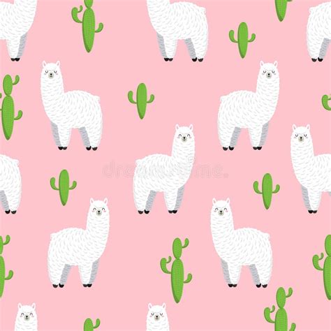 Cute Lama Doodle Vector Illustration Collection Of Cartoon Characters