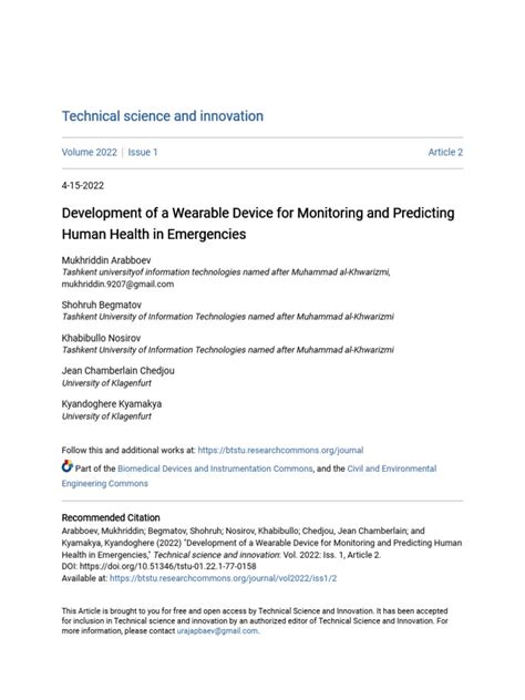 Development Of A Wearable Device For Monitoring And Predicting Hu Pdf Oled Monitoring
