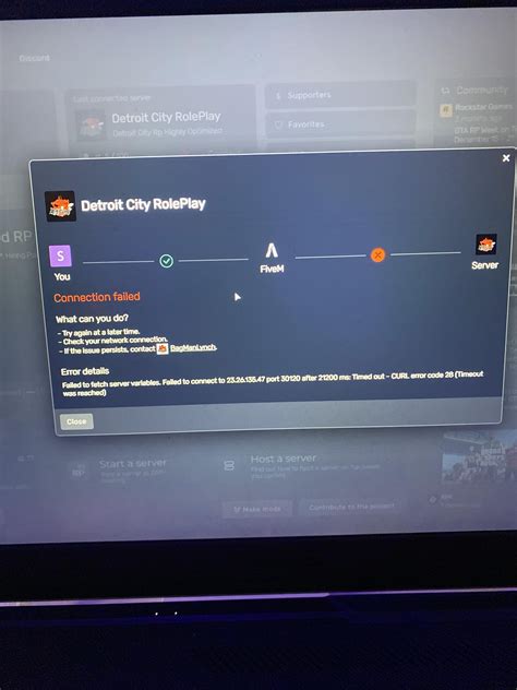 Does Anyone Know How To Fix Curl Error 28 On Fivem Rfivem