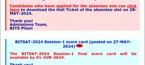 Bitsat 2024 Session 1 Results Date Announced