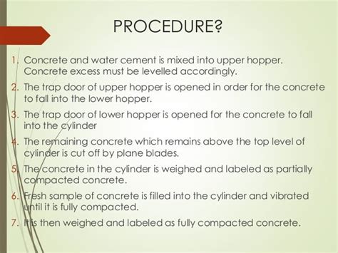 Compacting Factor Test