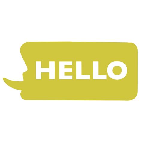 Premium Vector Cute Design Bubble Speech Hello Vector Illustration