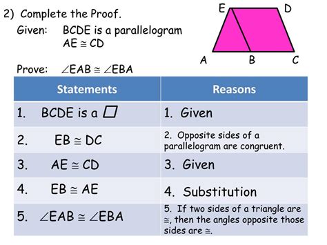 Ppt Given Wxyz Is A Parallelogram Prove Δ Yzx Δ Wxz Powerpoint