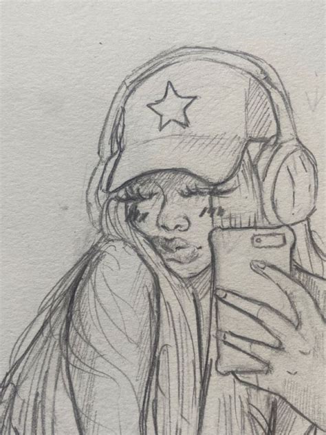 Girl Drawing Sketches Hand Art Drawing Art Drawings Sketches Simple Easy Drawings Y2k Art