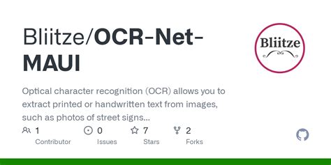 Github Bliitzeocr Net Maui Optical Character Recognition Ocr Allows You To Extract Printed