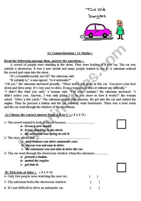 Esl Intermediate Reading Comprehension Worksheets Reading Comprehension Worksheets