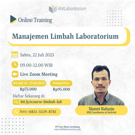 Manajemen Limbah Laboratorium Ecourse