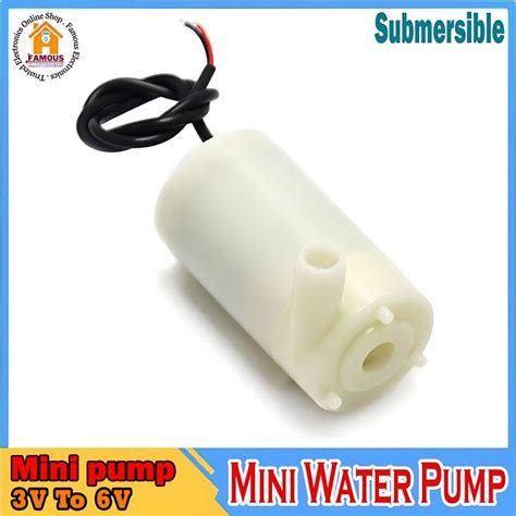Dc 3v 6v Mini Micro Submersible Water Pump Low Noise Motor Pump 120l H 1 1m Micro Brushless