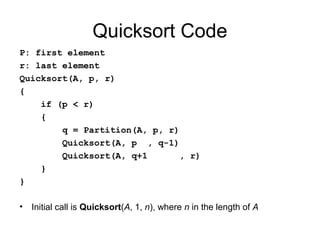 Quick Sort Algorithm Discussion And Analysis PPT