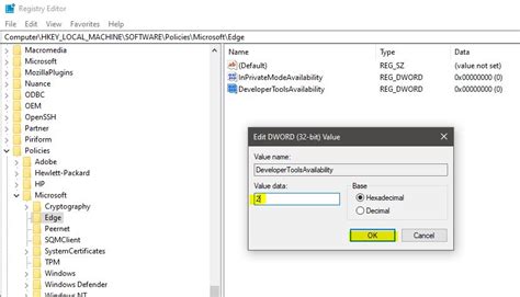 Enable Or Disable Developer Tools In Microsoft Edge Chromium Technoresult