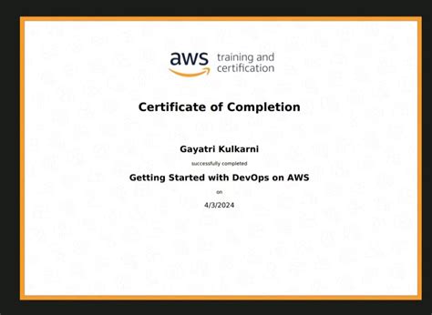 Gayatri Kulkarni On Linkedin Aws Devops Certificate Amazon Awstools Awscertified Technology…
