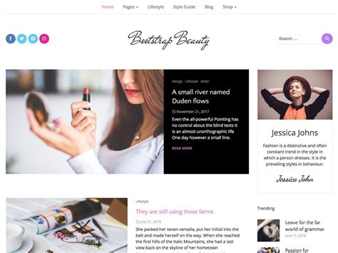 Bootstrap Beauty WordPress Theme 2024