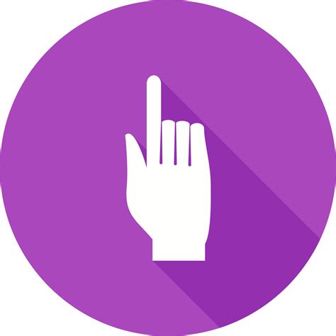 Raised Finger Vector Icon 24007105 Vector Art At Vecteezy
