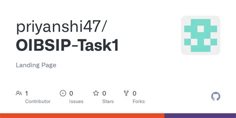 github priyanshi47 oibsip task1 landing page