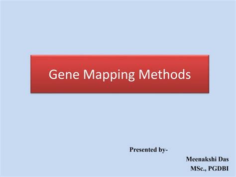 Gene Mapping Ppt Pptx