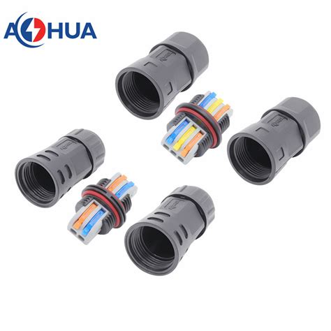 Ip67 Waterproof Connector M25 For Led Power Cable Connecctor Push Wire