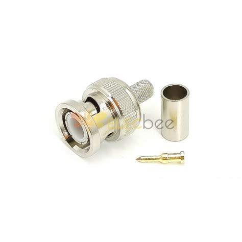 Bnc Male Connector Crimp Rg58 Cable 50 Ohm