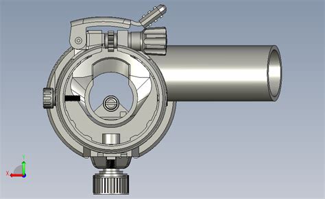 桌面夹持式圆形底座电脑屏幕可调节支架 Step 模型图纸下载 懒石网