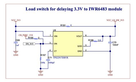 AWR6843ISK Load Switch For Delaying 3 3V To IWR6483 Module Sensors Forum Sensors TI E2E