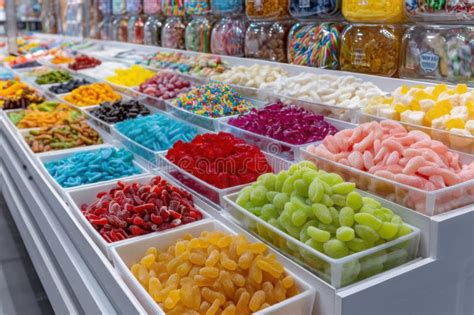 Colorful Assortment Of Bulk Candy In Bins Stock Illustration Illustration Of Bulk Buffet