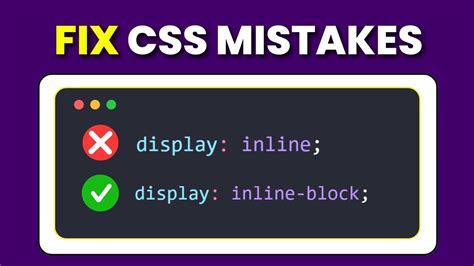 Css Mistakes Youre Making And How To Fix Them Youtube