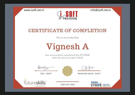 Vignesh A On Linkedin Python Ai Isoft