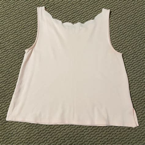 Anthro Eri Ali Pink Scalloped Tank Gem
