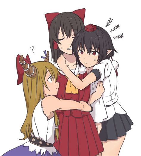 Dynasty Reader Image › Toujou Reimu X Suika Aya X Reimu Touhou Project Yuri Love Triangle