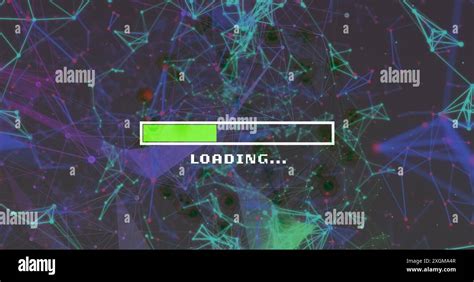Image Of Data Loading Over Line Molecules Connecting The Dots Digital