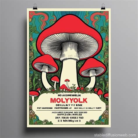 Psychedelic Party Flyer Stable Diffusion Online