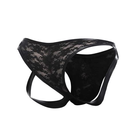 Cut4men String Jock L4ce Noir Inderwear