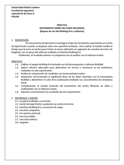 PrÁctica De Repaso Usando El Multilog Pro 2022 Pdf Medición Software