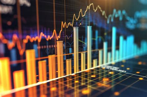 Close Up Of Bar Chart On Computer Screen A Bar Chart Showing Net