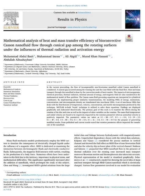 Muhammad Abdul Basit On Linkedin Nanotechnology Mathematical Matlab