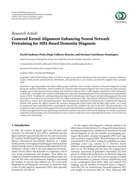 Solution Research Article Centered Kernel Alignment Enhancing Neural Network Pretraining For