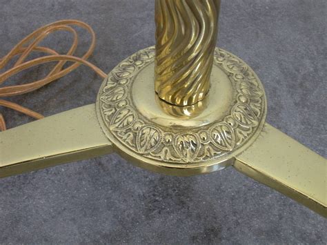 Vintage Solid Brass Floor Lamp At 1stdibs